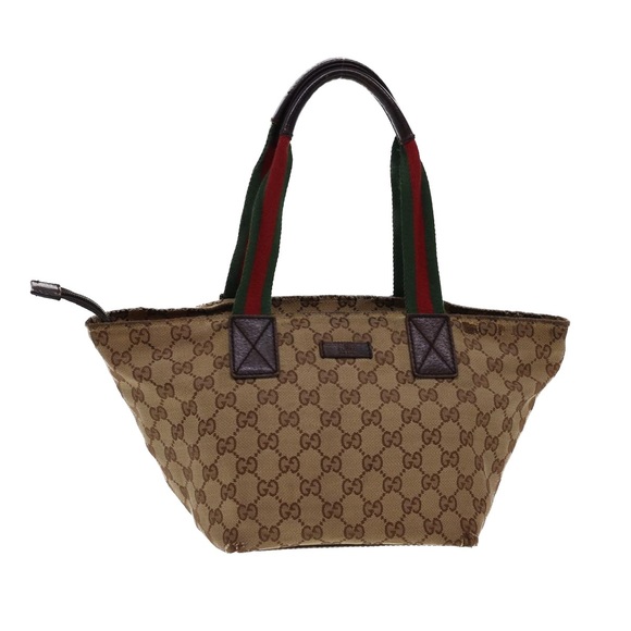 Gucci | Bags | Gucci Gg Canvas Web Sherry Line Tote Bag Beige Red Green 31228 Auth Rd4865 | Poshmark